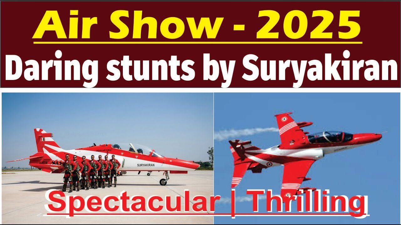 AIR SHOW 2025 BANGALORE | DARING STUNTS BY SURYAKIRAN | AEROINDIA 2025 ...