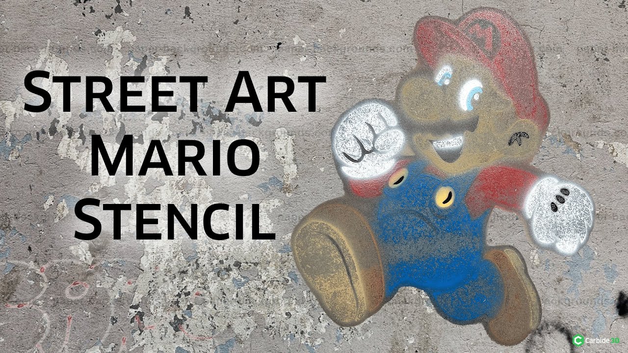8 Bit Mario Stencil