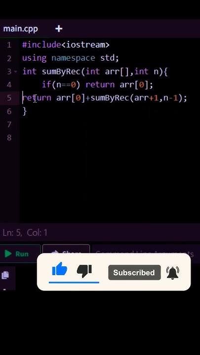 How To Get Sum Of Array Using Recursion Coding Programming Cpp 0728