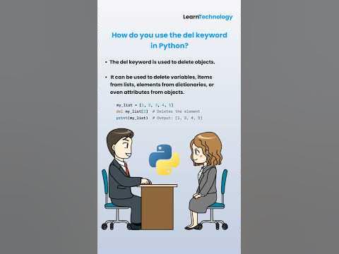 del keyword in Python | Python Interview Questions | #python #interview ...