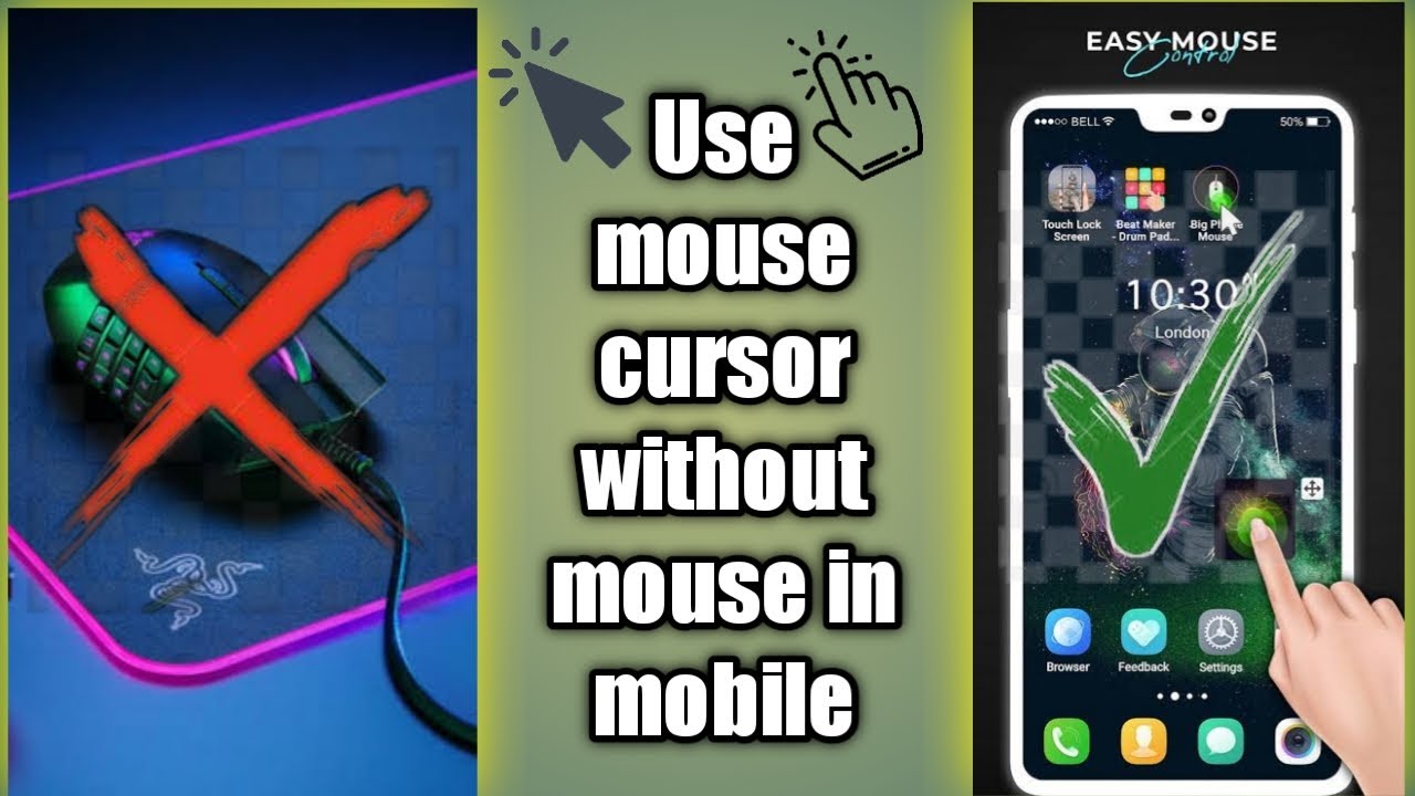 Mobile Par Bina Mouse Ke Mouse Cursor Kaise Show Kare Use Mouse Cursor Without Mouse In Mobile