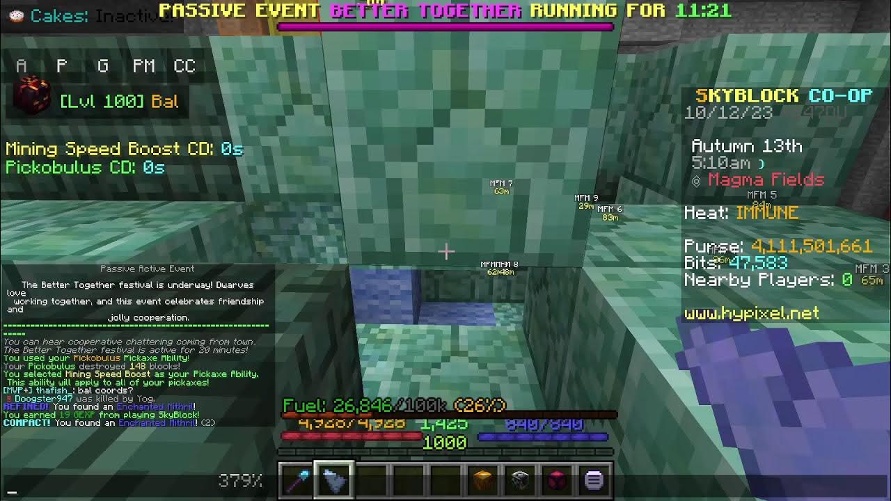 mining with cole's blessing | hypixel skyblock - YouTube