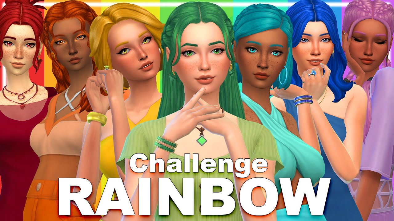 Rainbow Challenge I Sims 4 - YouTube