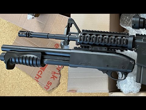 Masterkey build with TM M870 Shotgun and TM M4 MWS GBBR - YouTube