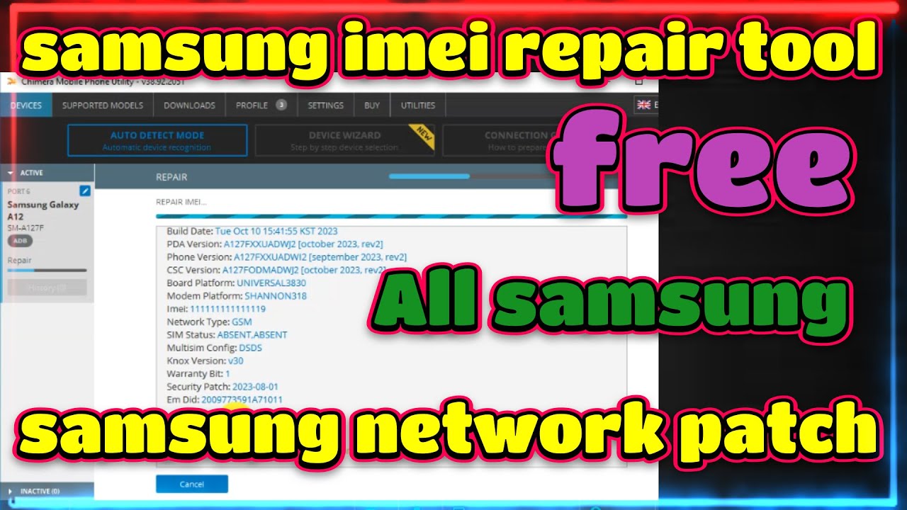 Samsung imei repair chimera | free tool | Samsung imei repair tool ...