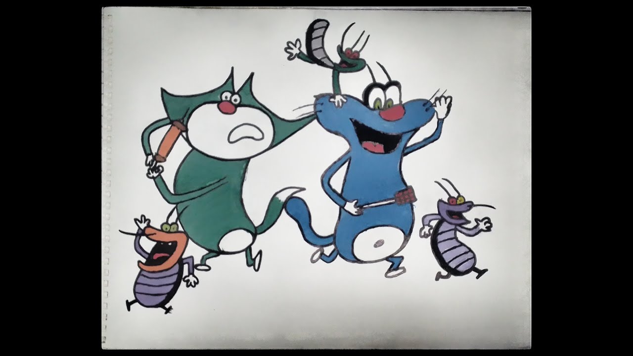 Oggi and coach roaches drawing. - YouTube