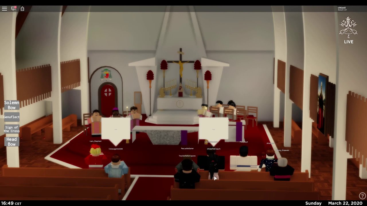 Vatican Roblox | Holy Mass Livestream | St Augustine's Cathedral | 4:45 ...