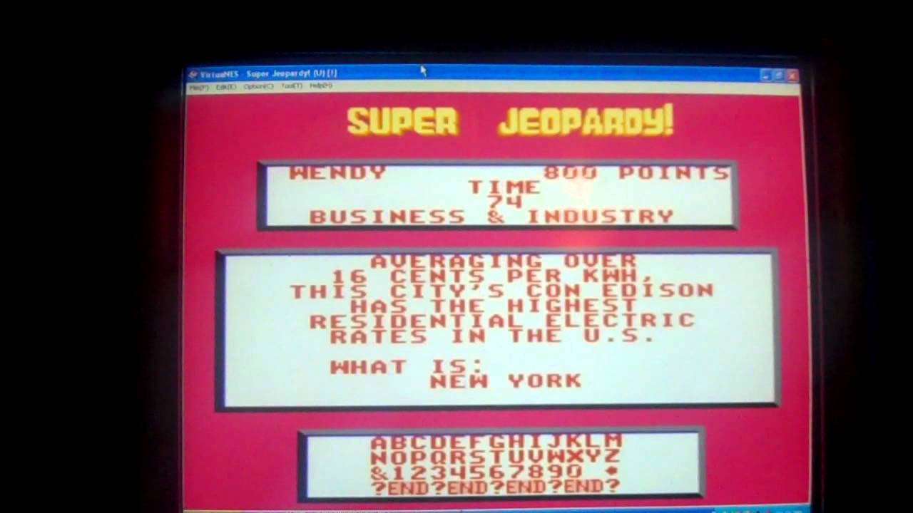 Super Jeopardy NES Game 1 Part 1 - YouTube