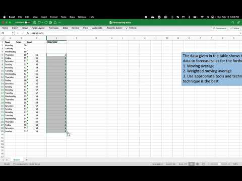 Forecasting Using Excel Summary Video - YouTube
