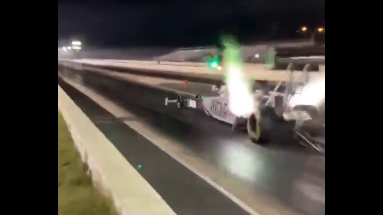 Two-Seat Top Fuel Night run with #NitroX2 - YouTube