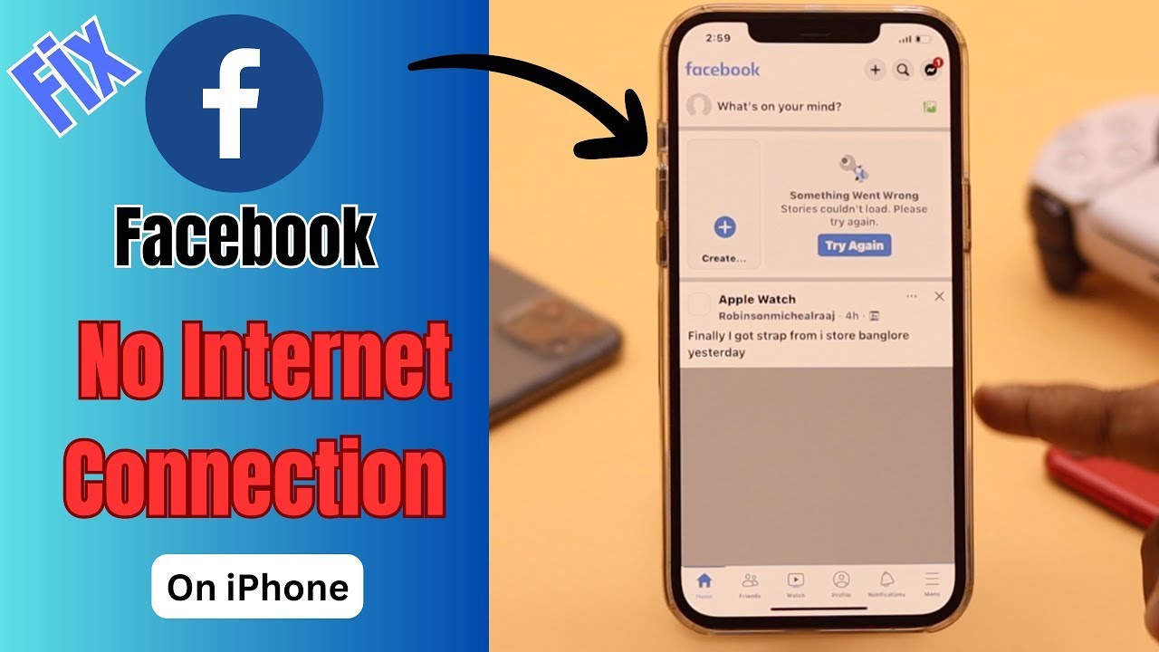 Facebook No Internet Connection On iPhone - YouTube