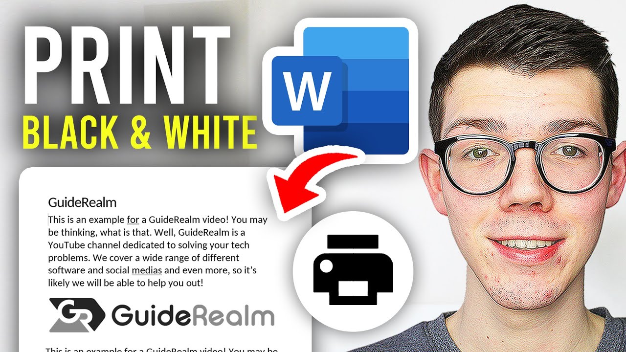 How To Print In Black and White From Word - Full Guide - YouTube