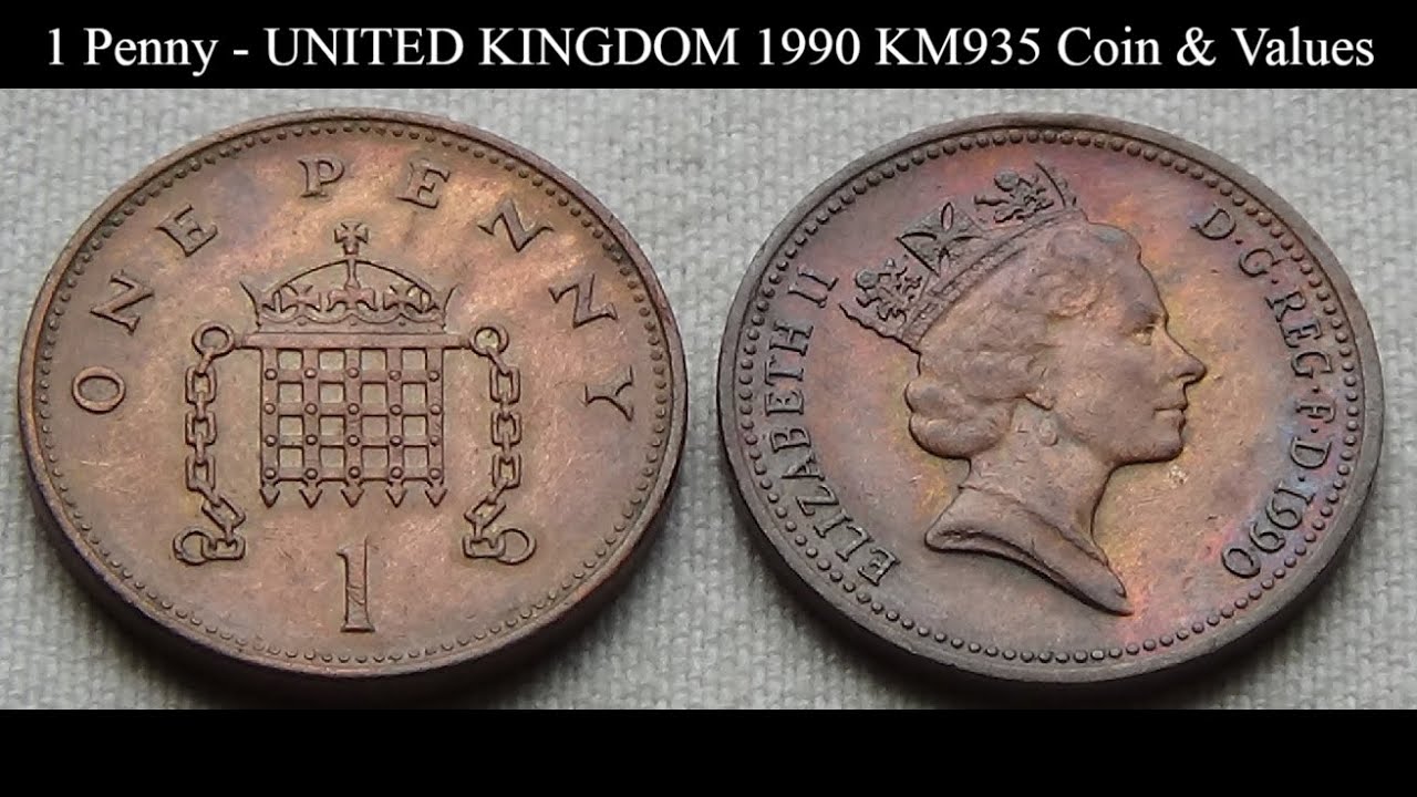 1 Penny - UNITED KINGDOM 1990 KM935 Coin & Values - YouTube