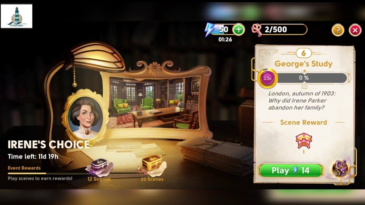 June's journey Secrets 5 scene 6 George's Study Silhouette mode 4k ...