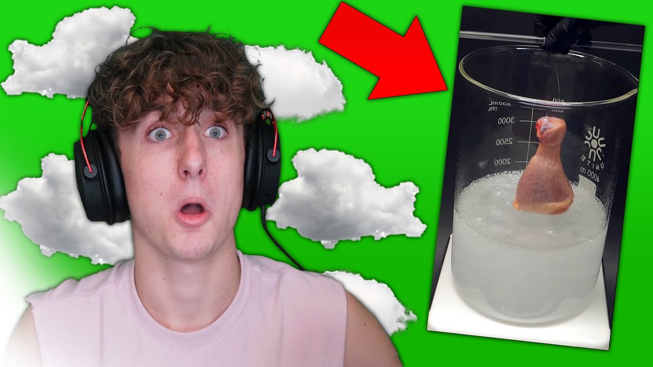 Vaporizing chicken in acid *REACTION* - YouTube