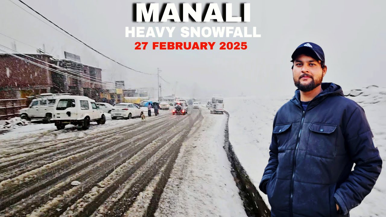 Today Manali Heavy snowfall || Manali Mall road snowfall || MD Raz ...