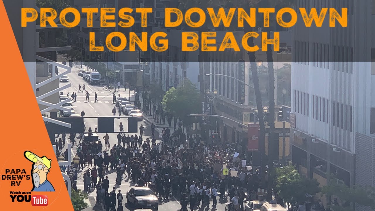 Live protest downtown Long Beach looting has started - YouTube