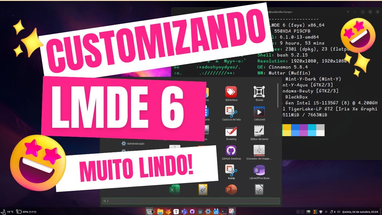 Customizando o Linux Mint LMDE 6 😍 - YouTube