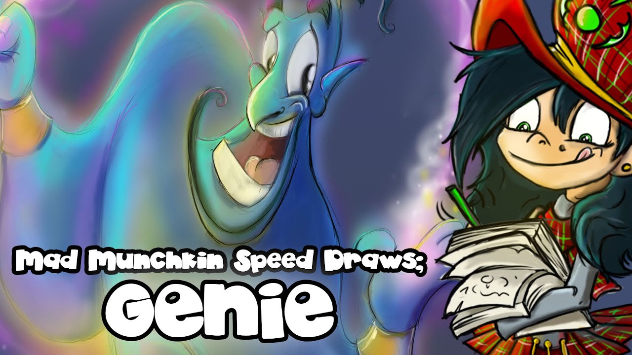 Mad Munchkin speed draws Genie from Disney's Aladdin - YouTube
