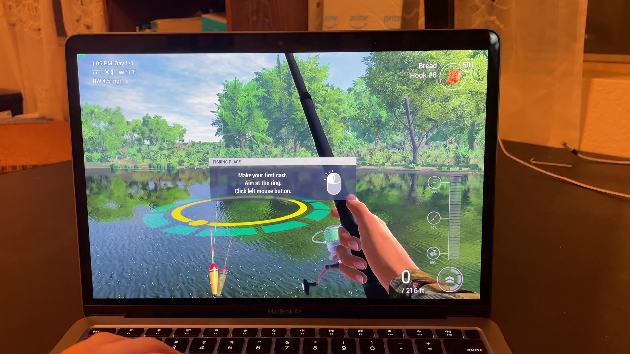 Fishing Planet on Apple Silicon (MacBook Air M1 Gaming Benchmark) - YouTube