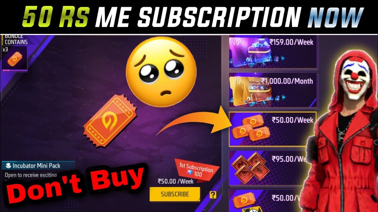 FreeFire Subscription New Update | Free Fire New Subscription Event ...