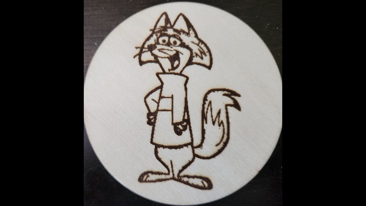 Fibber Fox a unique cartoon character in Laser Art - YouTube