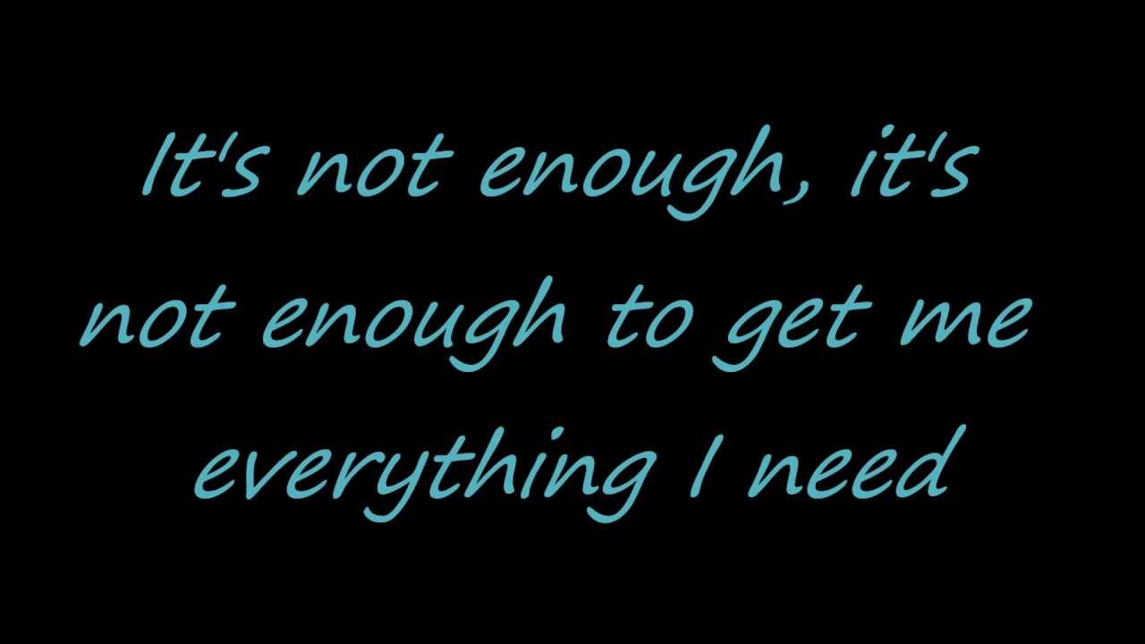 Avril Lavigne - Not Enough (with lyrics) HD - YouTube