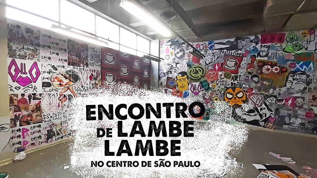 Encontro de lambe lambe no centro de São Paulo - YouTube