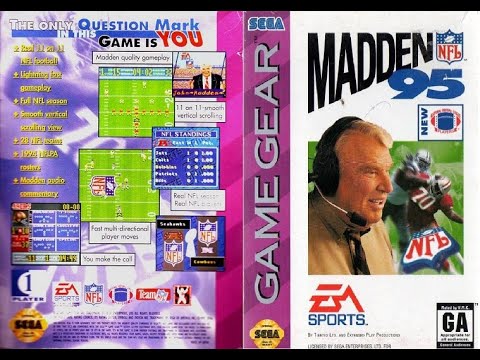 Madden NFL 95 (Sega Game Gear) - Miami Dolphins vs. Los Angeles Raiders ...