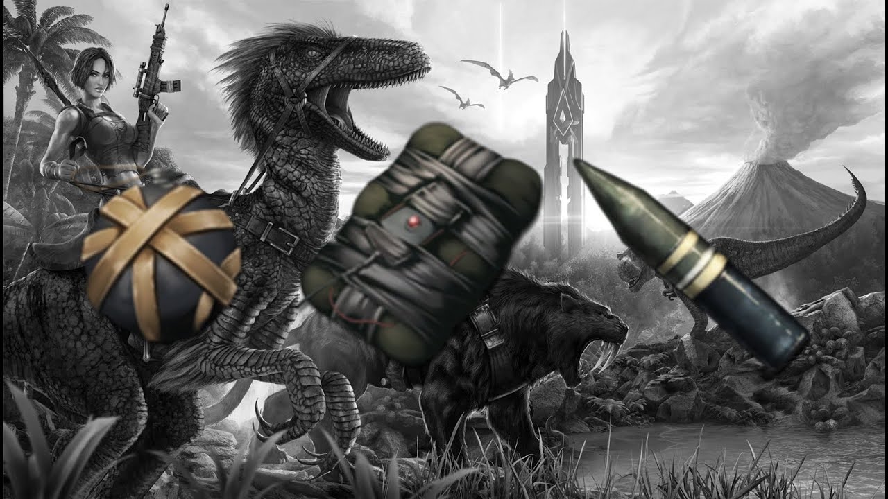 ARK: Survival Evolved ทดสอบ Damage ระเบิด - Grenade / C4 Charge ...