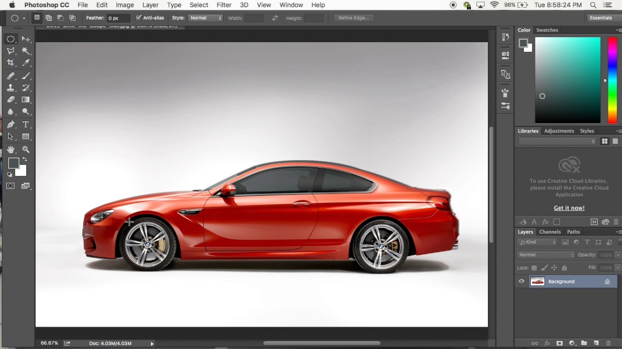 How to Tint Windows, Headlights, and Tail Lights in Photoshop - YouTube
