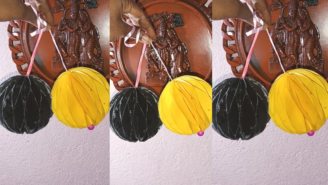 paper craft ideas/ hanging designs/ boll paper art 🎨🎨🎭 - YouTube