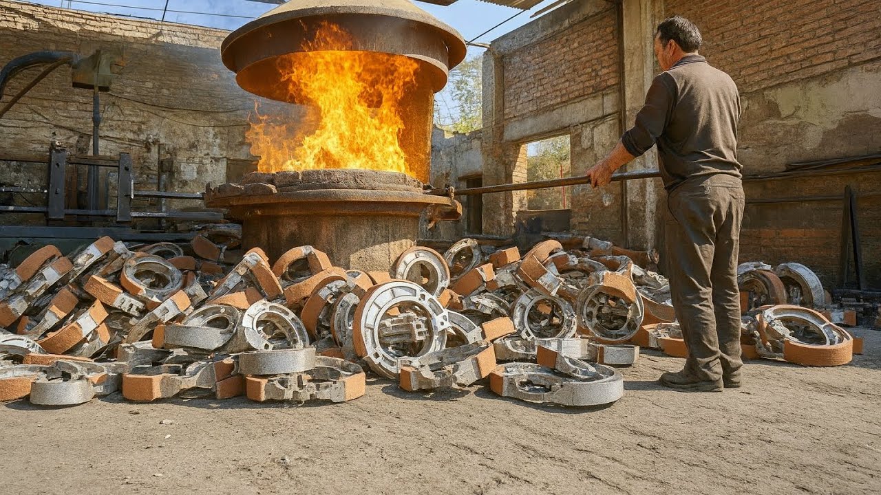 Motorcycle Brake Shoe Manufacturing Process | Step-by-Step Factory ...