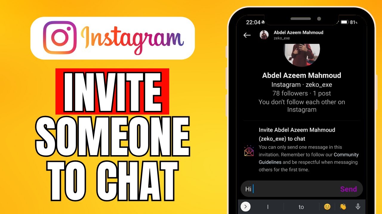 How To Invite Someone To Chat On Instagram (2024) Easy Guide - YouTube