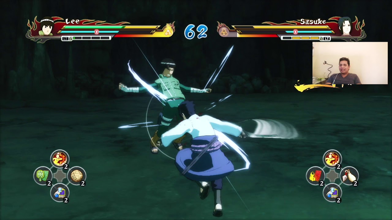 Naruto ultimate ninja storm Rock lee vs Sasuke - YouTube