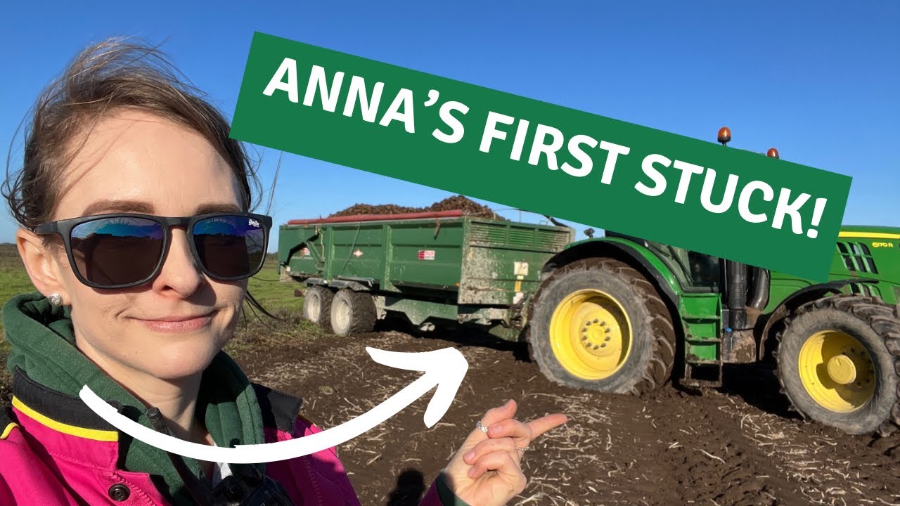 ANNA TRACTOR DRIVING PRACTICE AND HER FIRST STUCK ON THE FIELD! - YouTube