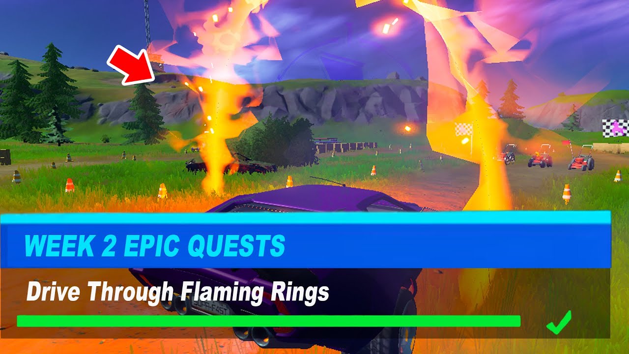 Drive Through Flaming Rings Fortnite - All flaming Rings locations ...