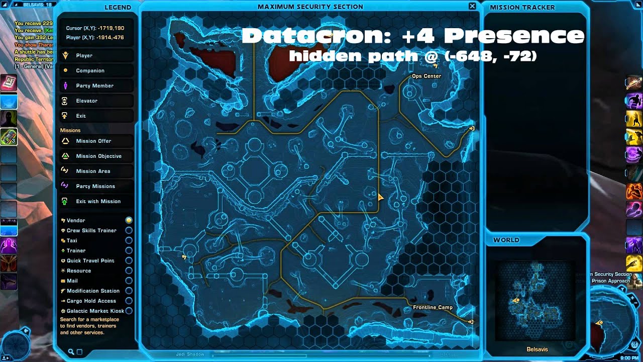 SWTOR Datacron Locations - Belsavis (Republic) - YouTube