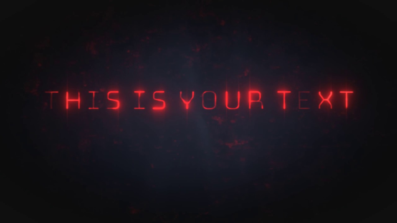 Video Intro Maker - Horror Text - Single Title - YouTube