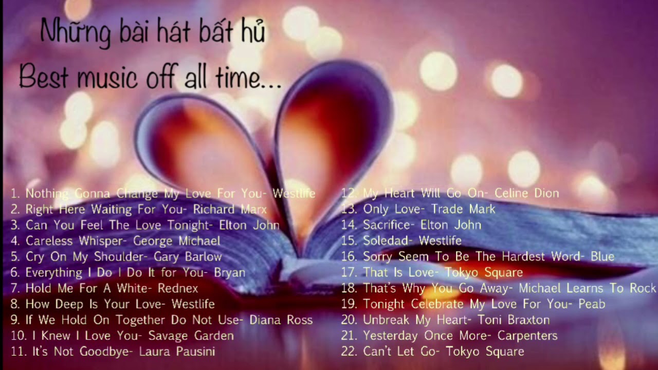 Những bài hát tiếng Anh bất hủ/Những ca khúc tiếng Anh nghe mãi không ...