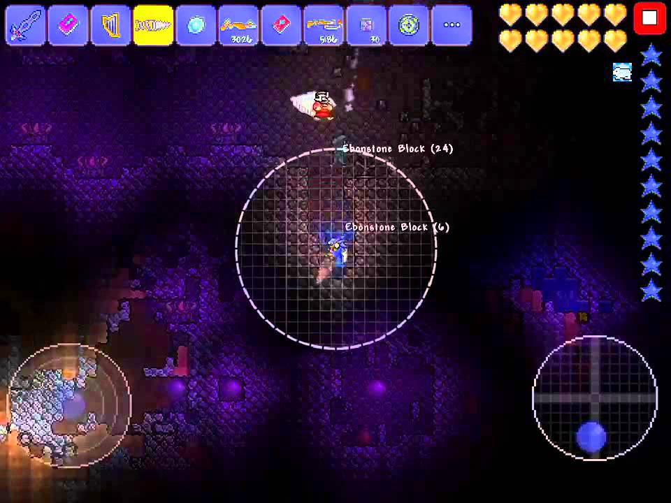 Terraria fighting eater of worlds - YouTube