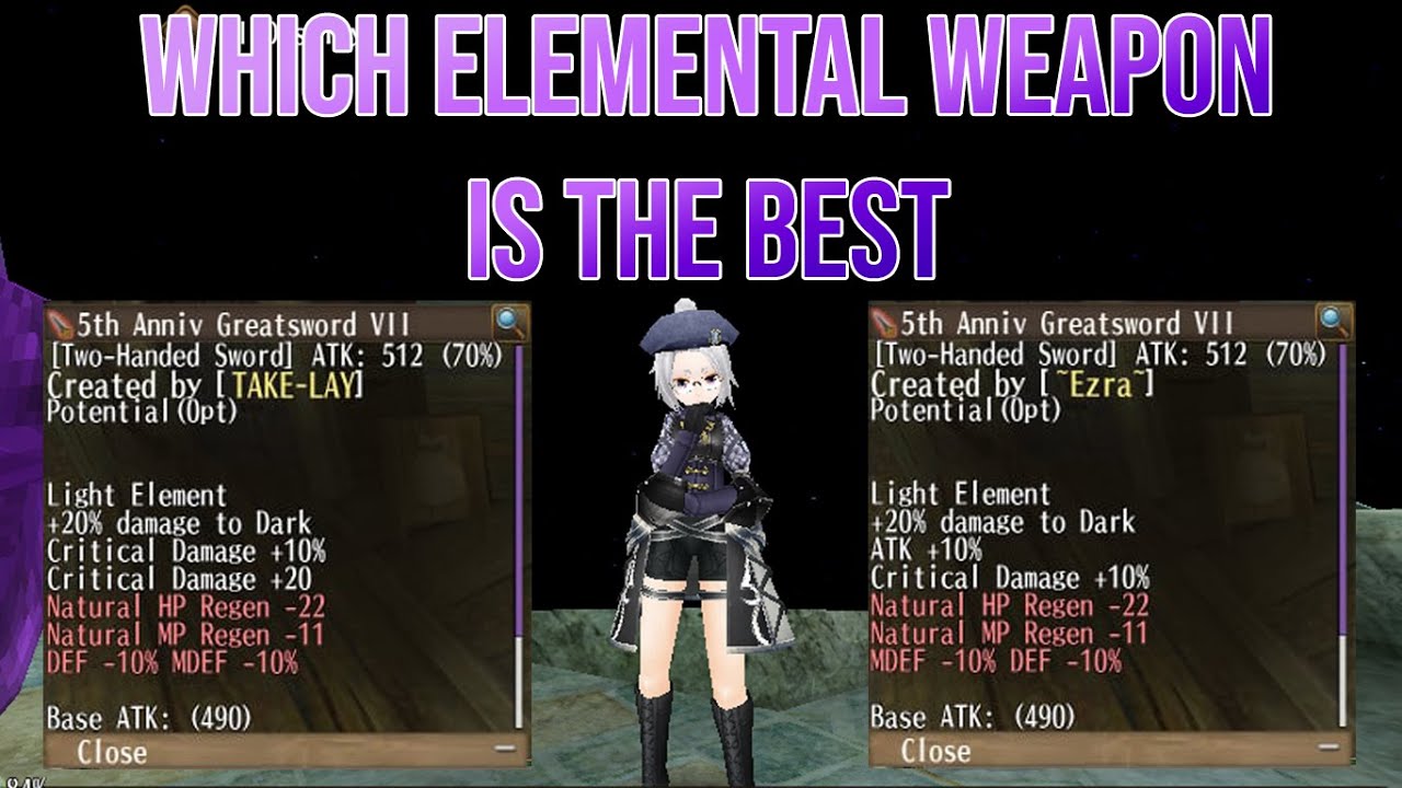 Which Elemental Weapon Stat is better Atk% or CD% for Ths - Toram ...