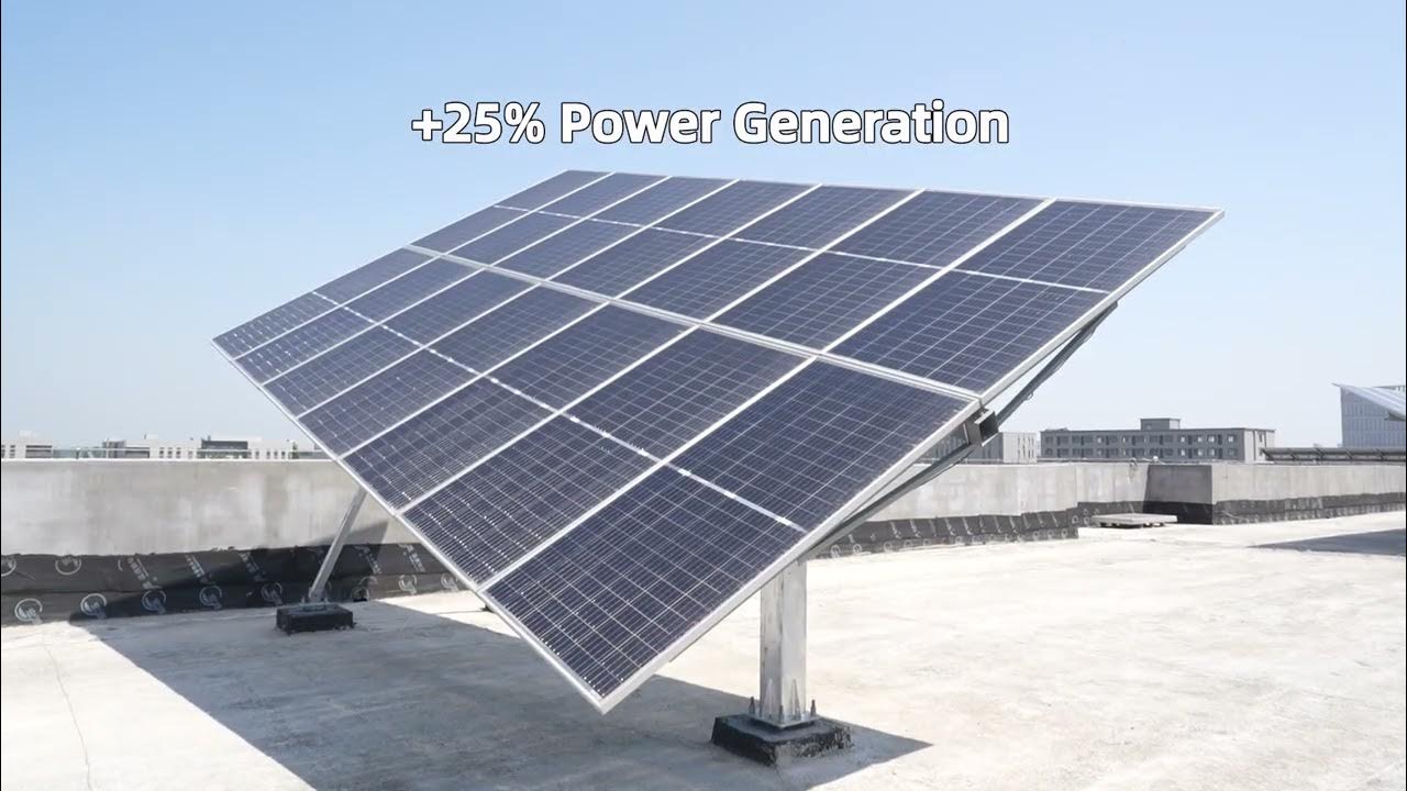 Tilted single axis solar tracker - YouTube