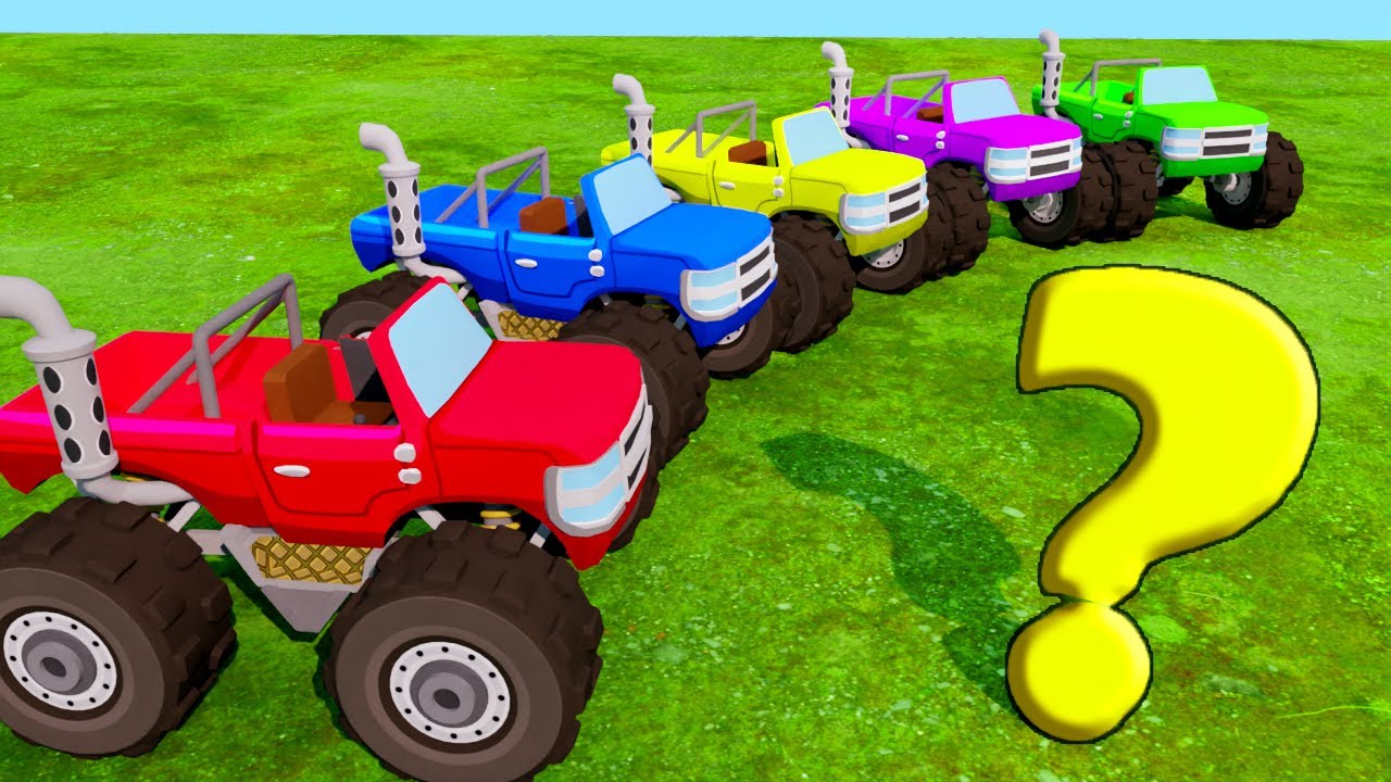 Colors for kids - learn colors with cars | Trucks for kids - YouTube