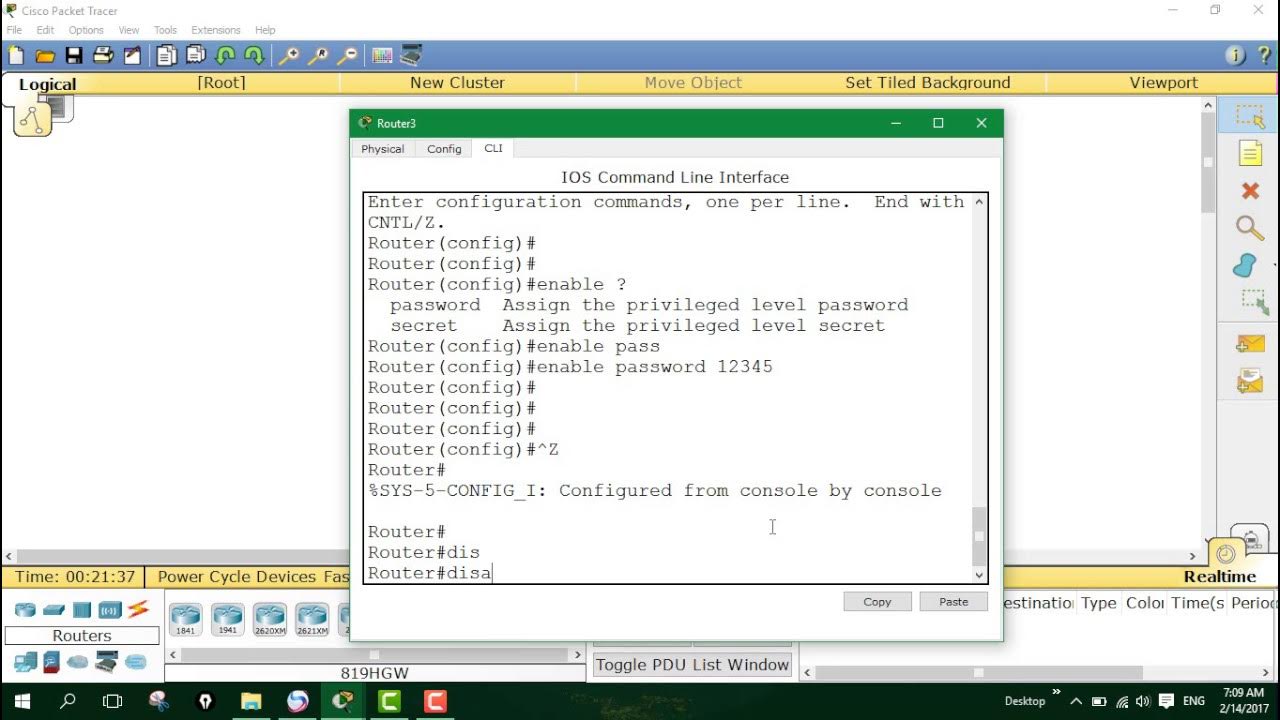 Enable Password - Privileged EXEC mode access - YouTube