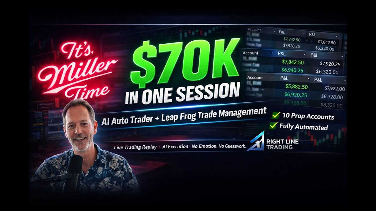 $70K in One Session: AI Auto Trader + Leap Frog Trade Management - YouTube