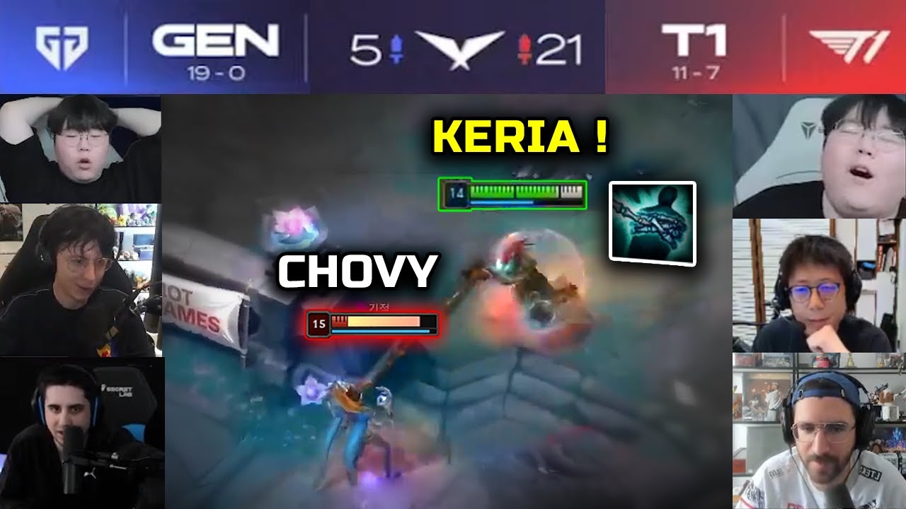 Streamer Reactions : T1 STORMING GEN Shut Down Their Win Streak - YouTube