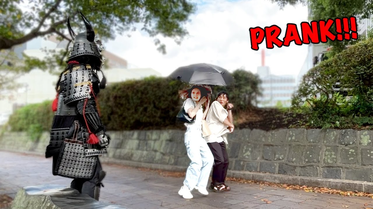 SAMURAI Mannequin PRANK in JAPAN#22 funniest reactions. SAMURAI fan ...