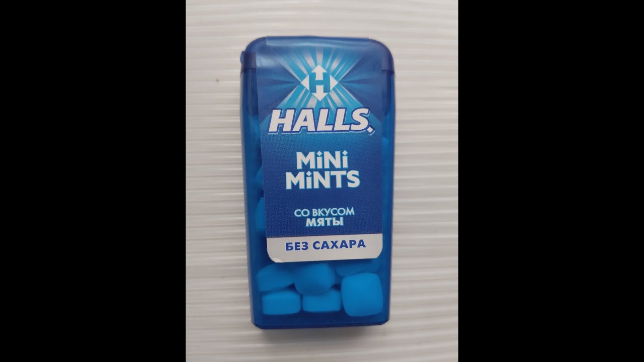 HALLS mini mints ASMR - YouTube