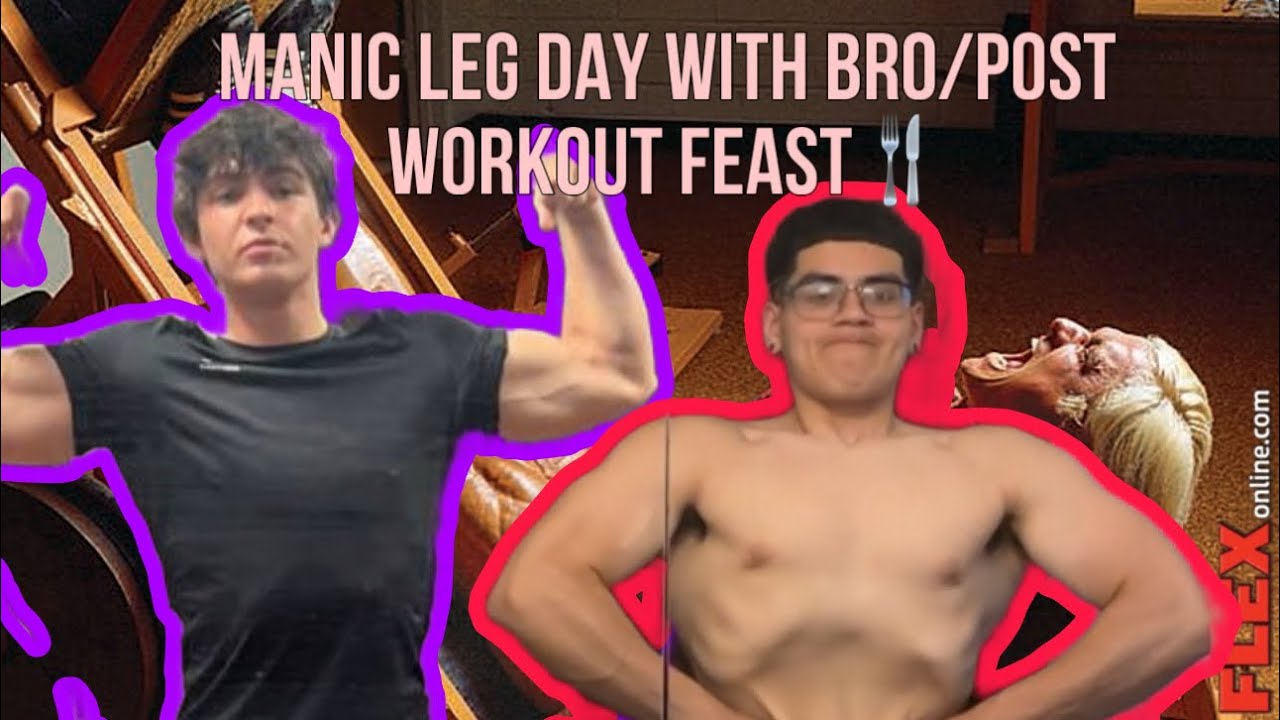 Manic leg day with bro/Postworkout feast - Bulk to 180 - YouTube